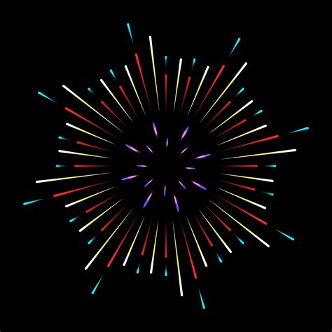 A Flowery Firework Flat Illustration Chrysanthemum Firework 14445680