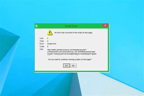 An Error Has Occurred In The Script On This Page Fix