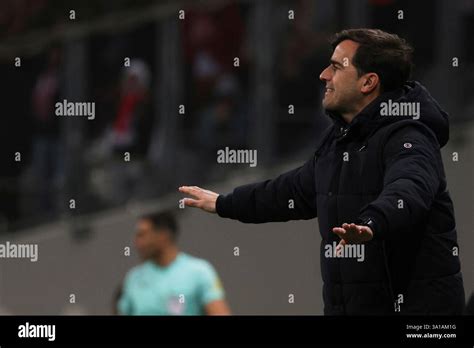 Toulouses Head Coach Carles Martinez Novell Gestures During The French League One Soccer Match