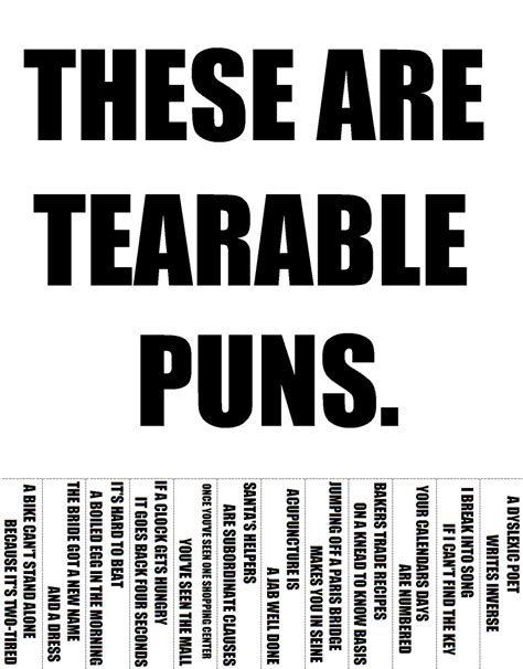 Tearable Puns