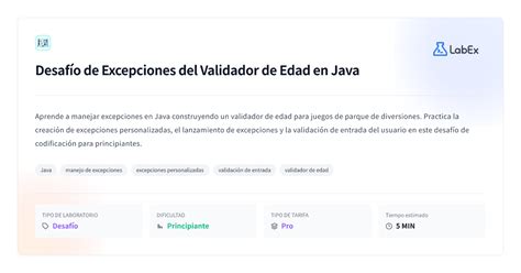 Manejo De Excepciones En Java Crea Un Validador De Edad Para Juegos De Parque De Diversiones