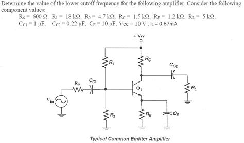 Determine The Value Of The Lower Cutoff Frequency For