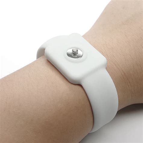 China Wholesalers Silicone Comfort Esd Wrist Strap With Ecg Male Snap