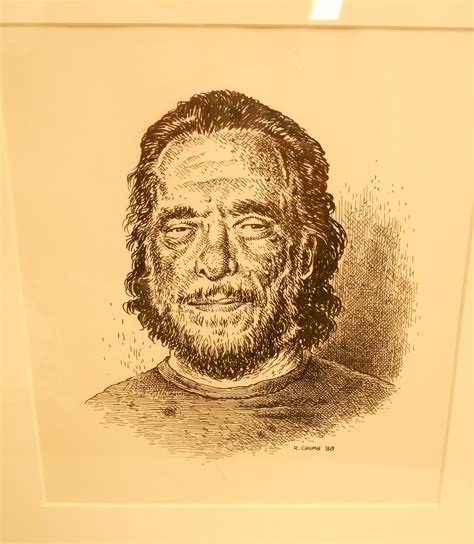 Ink Sketch of Bukowski Original Portrait of Charles Bukowski | R. Crumb