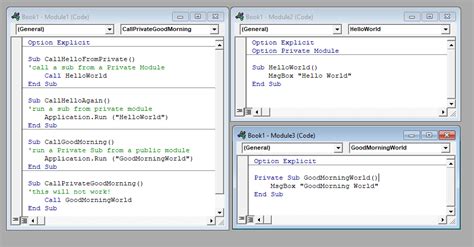 Vba Private Vs Public Procedures Subs And Functions Automate Excel