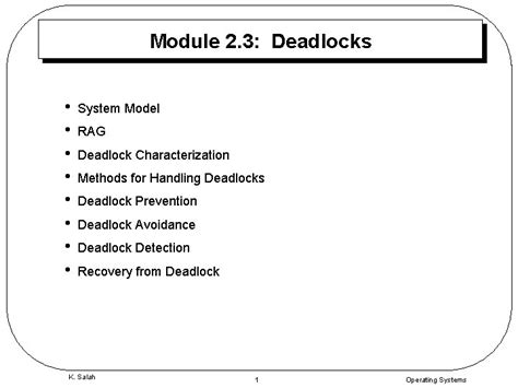 module 2 3 deadlocks system model rag deadlock
