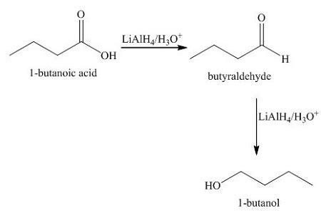 Draw The Multi Step Synthesis Of 1 Butanol From 1 Butanoic Acid
