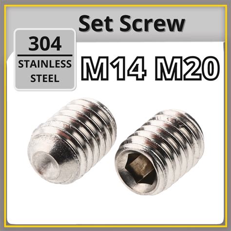 M14 M20 Hex Socket Set Screw Grub Screw Din916 Sus 304 Stainless