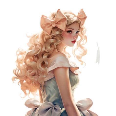 دانلود طرح دختر زیبا با موی بلوند