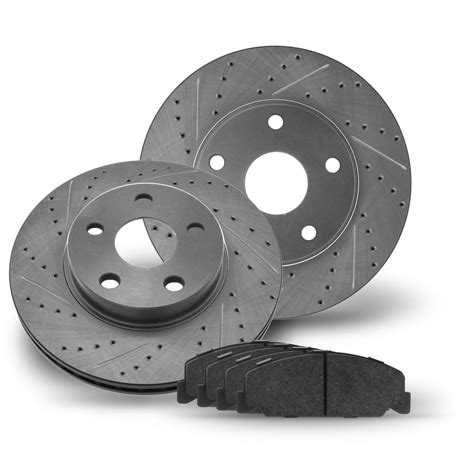 App 20 13257 Premium Brake Kit Drilled And Slotted Rotors With