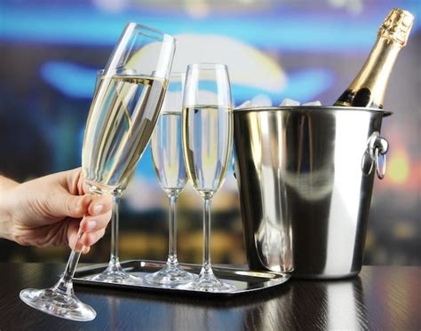 Premium Photo Champagne In Glasses In Restaurant