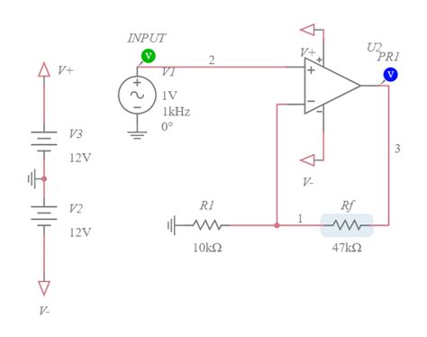 Non Inverting Amplifier Multisim Live Non Inverting Amplifier Multisim Live