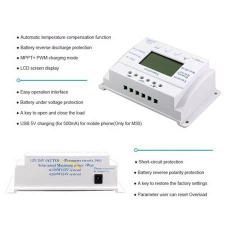 Temank PWM MPPT Solar Charge Controller T40 40A AWG 54 OFF