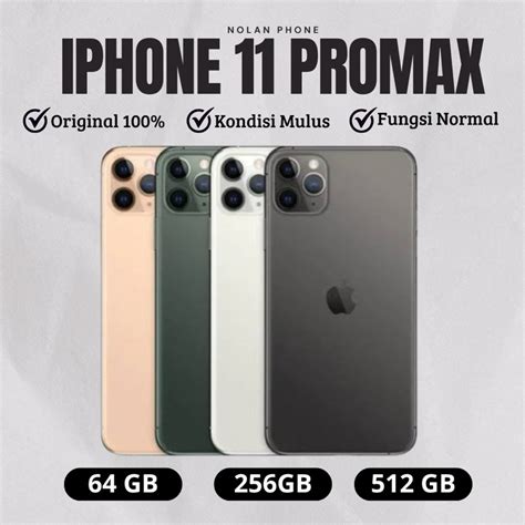 Jual Iphone Promax Gb Gb Gb Second Bekas Original Fullset Shopee Indonesia