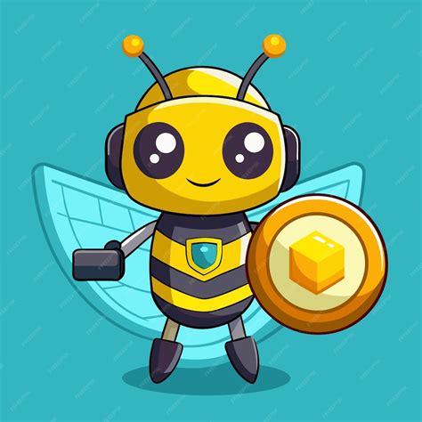 Premium Vector Cute Bee Robot