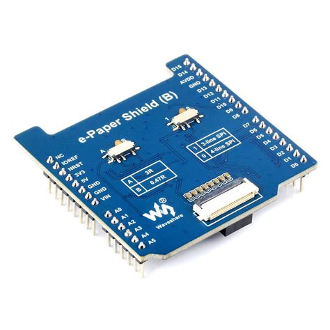 universal e paper raw panel driver shield b for arduino the pi hut