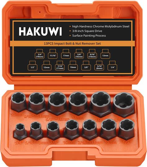 25pcs Screw Extractor Set Hex Head Easy Out Bolt Extractor Set Multi Spline Easy Out Bolt