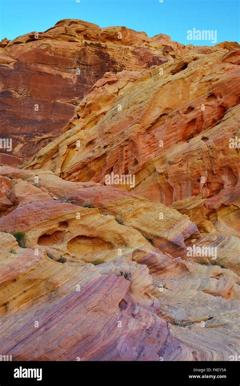 Rainbow Vista Rock Formations In Valley Of Fire State Park Nevada Usa