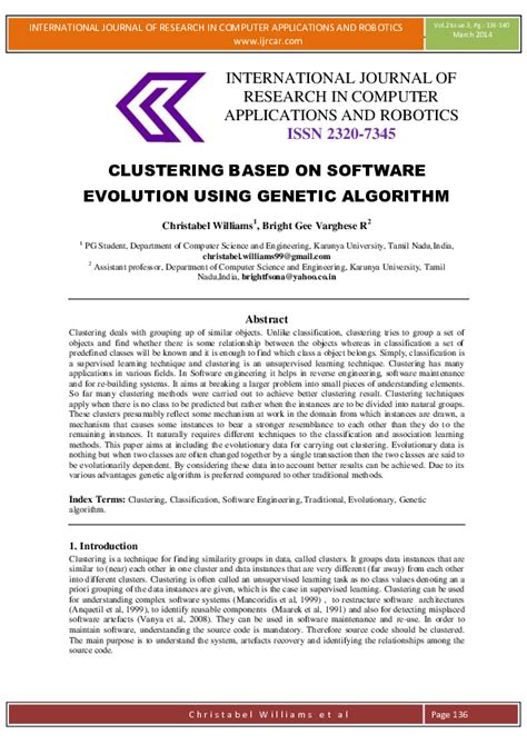 clustering based on software evolution using genetic algorithm