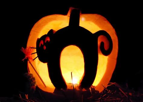 Cat Pumpkin Carving With And Without Templates