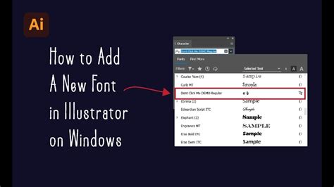 illustrator tip how to add a new font in adobe illustrator on windows adding fonts in