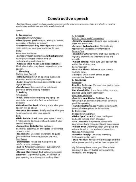 Constructive Speech Pdf Cognitive Science Communication