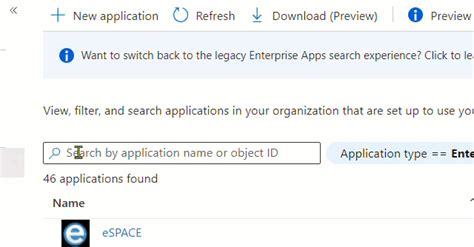 Single Sign On With Azure AD ESPACE Support Center