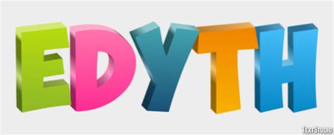 Edyth Text Effect And Logo Design Name
