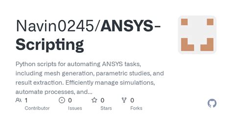 Github Navin0245ansys Scripting Python Scripts For Automating Ansys Tasks Including Mesh