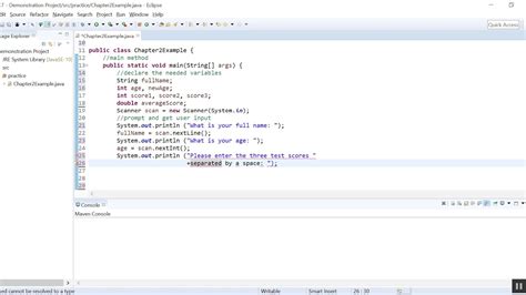 Reading Input Using Scanner Calculation And Displaying Information Youtube