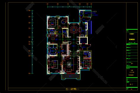 中海紫御豪庭家居住宅cad施工图，家居cad施工图纸下载 素材下载 易图网cad设计图纸库