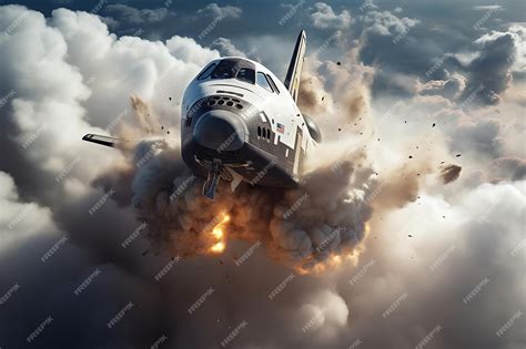 premium ai image space shuttle reentry into the atmosphere