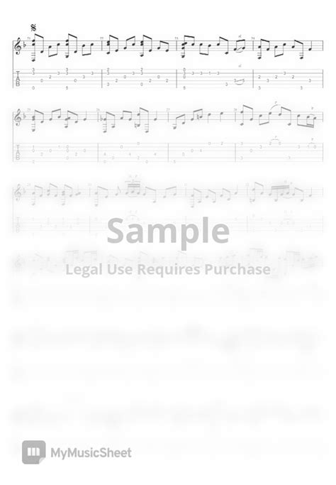 김광진 편지 통기타 핑거스타일기타 By Yunjun 조각나암 Sheet