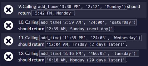 Build A Time Calculator Project Build A Time Calculator Project Python The Freecodecamp Forum