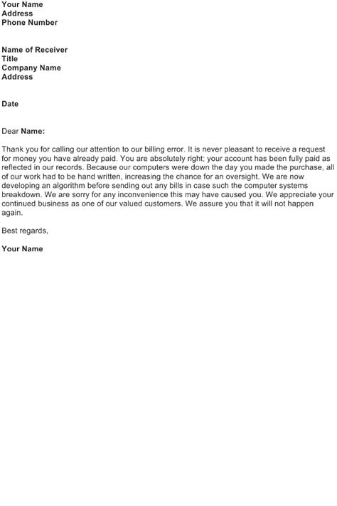 Correction Letter Sample Download Free Business Letter Templates