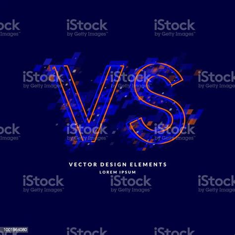 대결 Vs의 밝은 포스터 기호 같은 상징 일 수 있다 어두운 배경에서 벡터 일러스트 레이 션 Championship에 대한 스톡 벡터 아트 및 기타 이미지 Istock