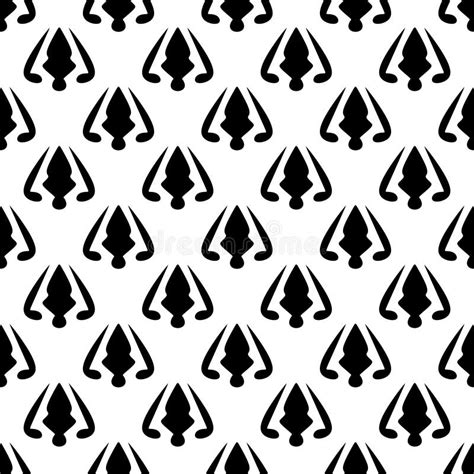 Black Seamless Curve Wave Element Repeat Fabric Textile Tile Pattern On