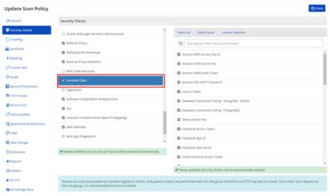 Identifying Sensitive Data Invicti