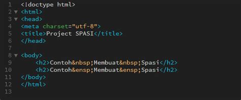 Cara Membuat Spasi Dalam Paragraf Di Html Konggres