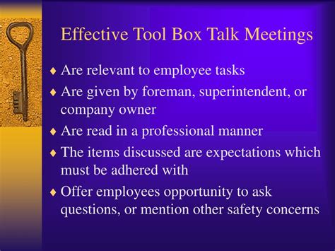 PPT WHAT IS A SAFETY TOOL BOX TALK PowerPoint Presentation Free Download ID