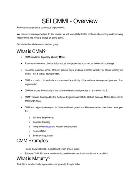 Sei Cmmi Pdf Software Development Systems Engineering