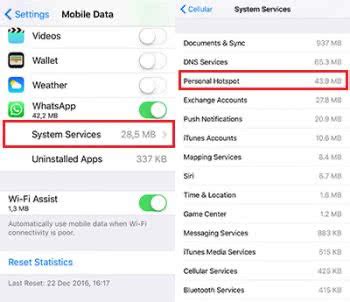 Personal Hotspot Find Out Your Data Usage