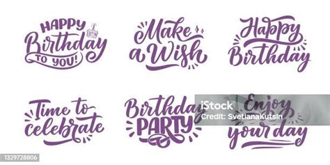 생일 축하를 위한 레터링 슬로건 기프트 카드 포스터 및 인쇄 디자인을 위한 손으로 그린 문구 현대 서예 축하 텍스트 벡터 개념에