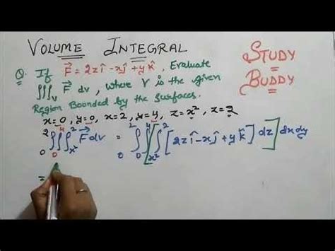 Volume Integral Vector Calculus YouTube