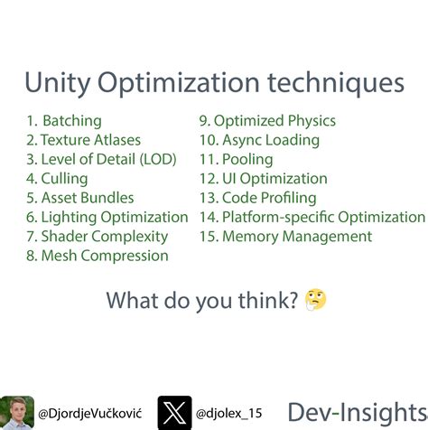 unity optimization techniques⌚ making a game is the easy part of a