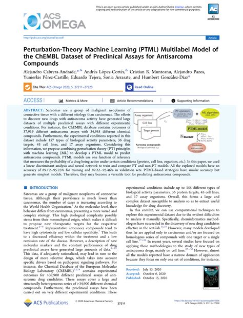 Pdf Perturbation Theory Machine Learning Ptml Multilabel Model Of