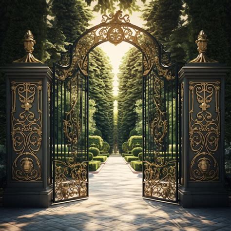gateway to a beautiful garden generative ai premium ai generated image
