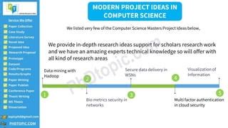 Computer Science Mastersproject Ideas PPT