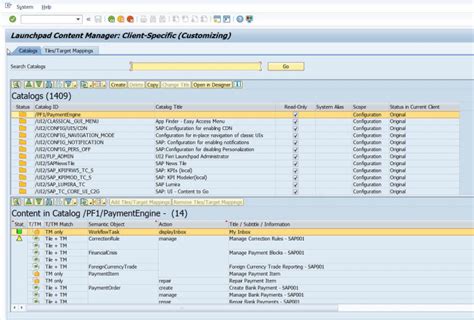 SAP Fiori Launchpad Content