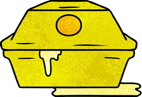 패스트 푸드 버거 컨테이너의 손으로 그린 질감 만화 낙서 건강에 좋지 않은 음식에 대한 스톡 벡터 아트 및 기타 이미지 건강에 좋지 않은 음식 그런지 이미지 기법